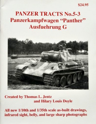 Panzer Tracts: No 5-3 Panzerkampfwagen Panther Ausfuehrung G - Scale ...